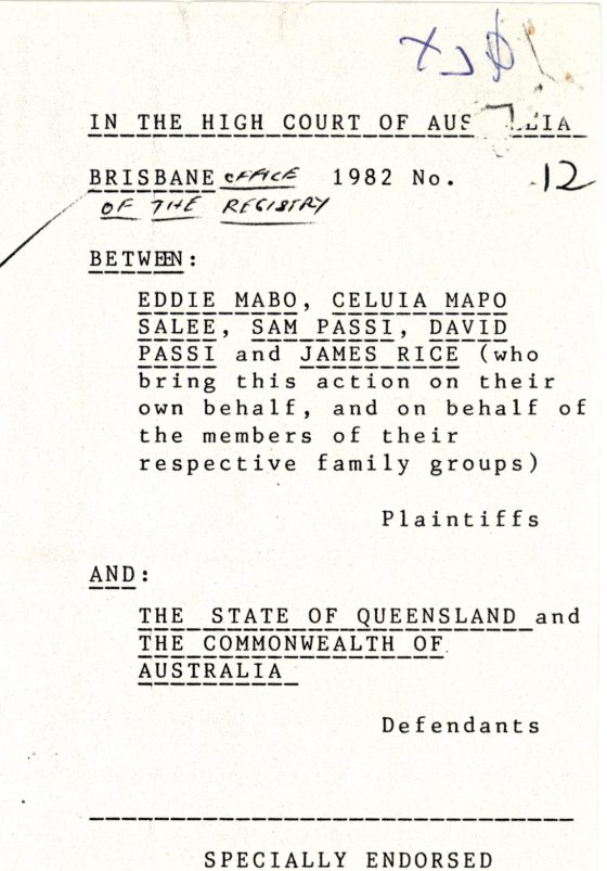 Mabo vs QLD - Stories from the Archives